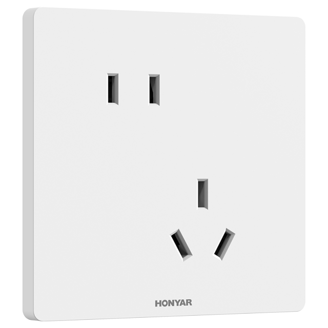 鸿雁X5Pro菱花白开关插座奶油风哑光五孔插座多孔86型16A空调面板X5Pro菱花白 - 鸿雁智选